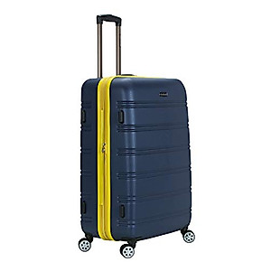Rockland Unisex Adults Melbourne Hardside Expandable Spinner Wheel Luggage, Navy, 2-Piece Set (20/28)