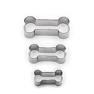 Stainless Steel Metal Dog Bone Shape Cookie Cutter Set, Treats and Crafts