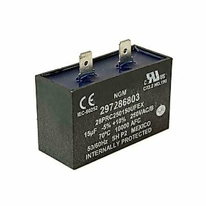 Compatible with Whirlpool 297286803 Refrigerator Run Capacitor