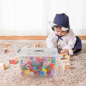 Bblina 18 Quart Clear Plastic Storage Boxes, 4-pack Storage Boxes Totes with Lids