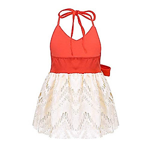 Baby Girls Princess Dress Costume Onesie Romper Bodysuit Halloween Christmas Dress Up (E66,18-24 Months)