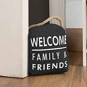 Pavilion Gift Company 72160 Welcome Door Stopper, 5 by 6-Inch, Black