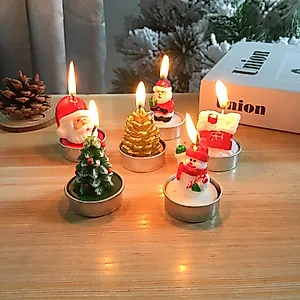 Hedontachy Delicate Christmas Snowman Candle Set of 3 Packs for Christmas Party Home Garden Outdoor Patio Decoration