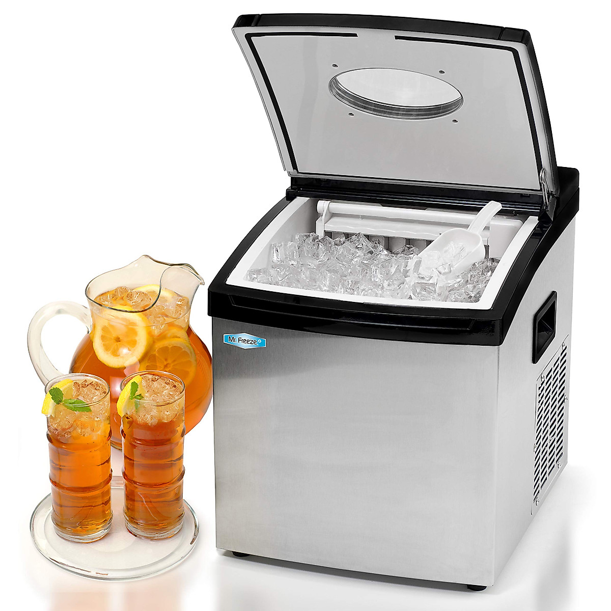 MaxiMatic MIM-5802 Mr Freeze Portable Ice Maker, Stainless Steel