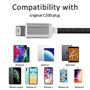 URIZONS Rope Braided Earphones with Mic, Kids Earbuds, in-Ear Lighting Headphones,Tangle-Free Cord Wrapped for iPhone 7, 8,11,12.14,XR MAX