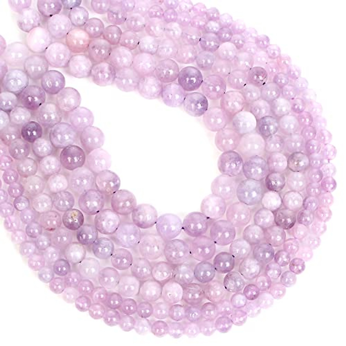 NHBT YU 6/8/10mm Natural Stone Lavender Round Beads Loose Spacer Bead for Jewelry Making DIY Accessories T725 (Color : H8708, Item Diameter : 6mm)