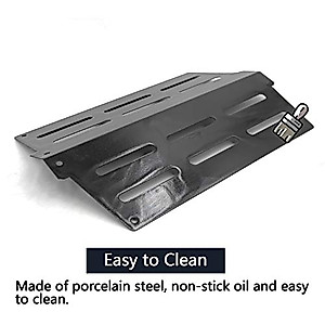 Hongso Grill Grate 7524 Heat Deflector 7622 Bundle for Weber Genesis 300 Series E-310 E-320 E-330 EP-310 EP-320 EP-330 S-310 S-330 Gas Grill (2011-2016 with Front Control Knobs)