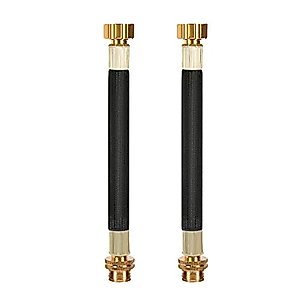persevere 2 PCS 0.8ft Garden Hose Extension Flexible Water Hose Adapter Short Connector Hose with Integrated Spiral Tube for Hose Reel/RV/Dehumidifier