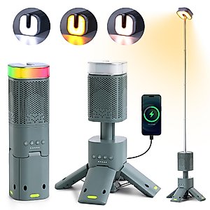 Yoobao Camping Lantern Rechargeable 14000mAh Battery Operated, Outdoor Telescopic Camping Tent Lights, 5 Light Modes, Magnetic Base, LED Flashlight Camping Essentials for Camping, Hiking, Emergency