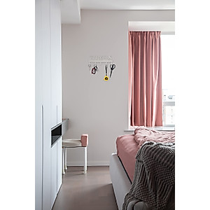 Wall Mounted small Coat Racks with 5 Hooks Hanging Holder Towel Rack for Bedroom, Bathroom, Foyers, Hallways, Entryway, Great Home, Office Storage & Organization White