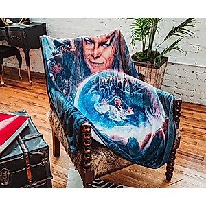 Labyrinth Movie Poster Fleece Throw Blanket | Plush Soft Polyester Cover for Sofa and Bed, Cozy Home Decor, Luxury Room Essential | Jim Henson Company Gifts for Adults, Teens | 45 x 60 Inches