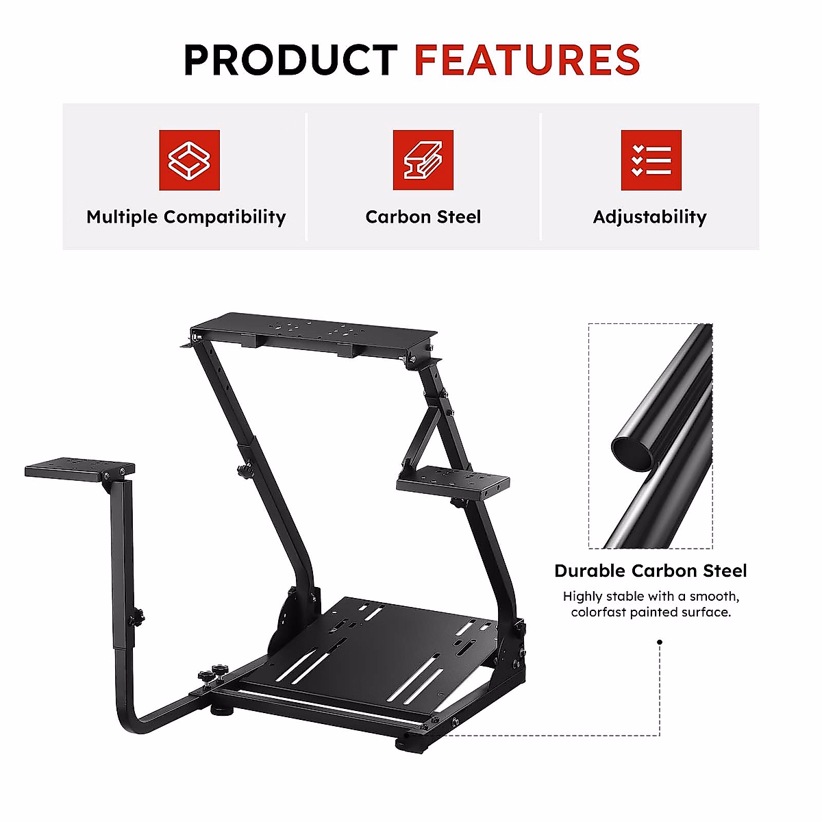 VOYOCHT G920 Racing Steering Wheel Stand fit for Logitech G27 G25 G29 Gaming Wheel Racing wheel simulator stand(Wheel, Shifter and Pedals Not included)