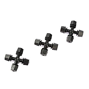 Koleso 10pcs/lot 6mm Black Equal Cross Misting Garden Home Drip Irrigation Spray System Kits Fittings