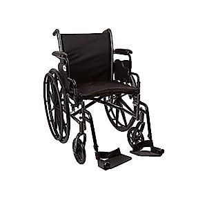 McKesson Wheelchair, Swing Away Foot Leg Rest, Desk Length Arms Flip Back, 18 in Seat, 300 lbs Weight Capacity, 1 Count
