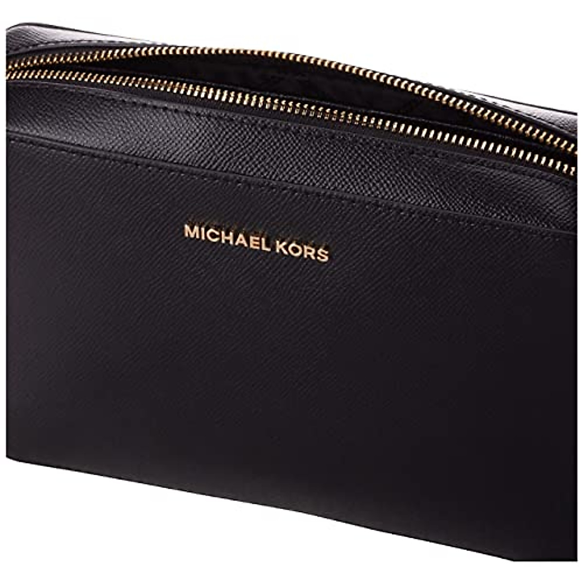 Michael Kors Women's Jet Set Crossbody Leather Bag, Black, Large