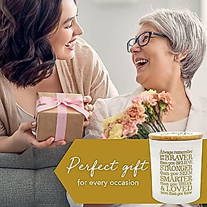 Inspirational Vanilla Scented Candles for Women - Get Well Soon Candles Gifts for Women - Thinking of You Gifts for Women (Always Remember You are Braver)