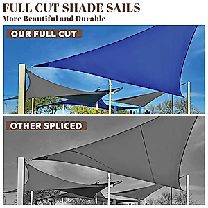 SUNLAX Sun Shade Sail, 6.5'x 9'10'' Brown Rectangle Canopy Shades for Outdoor Patio Pergola Cover Sunshade Sails UV Blocking Canovas Covers