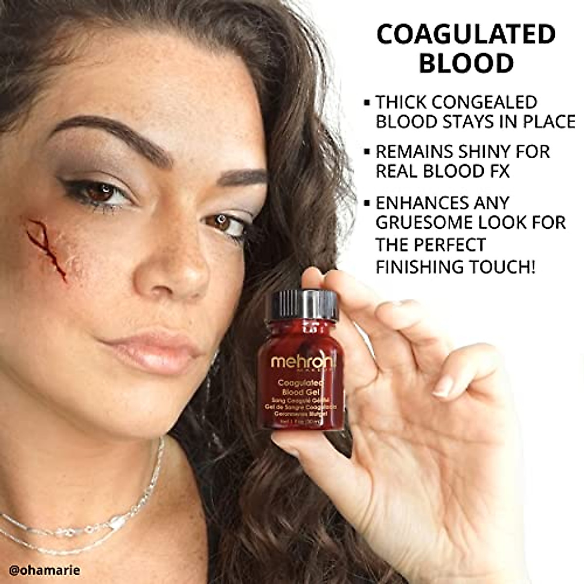 Mehron Makeup Coagulated Blood | Fake Blood Makeup | SFX Makeup for Halloween | 0.5 oz (14 g)