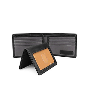 Timberland PRO mens Leather Rfid With Removable Flip Pocket Card Carrier Wallet, Black/Brandy, One Size US