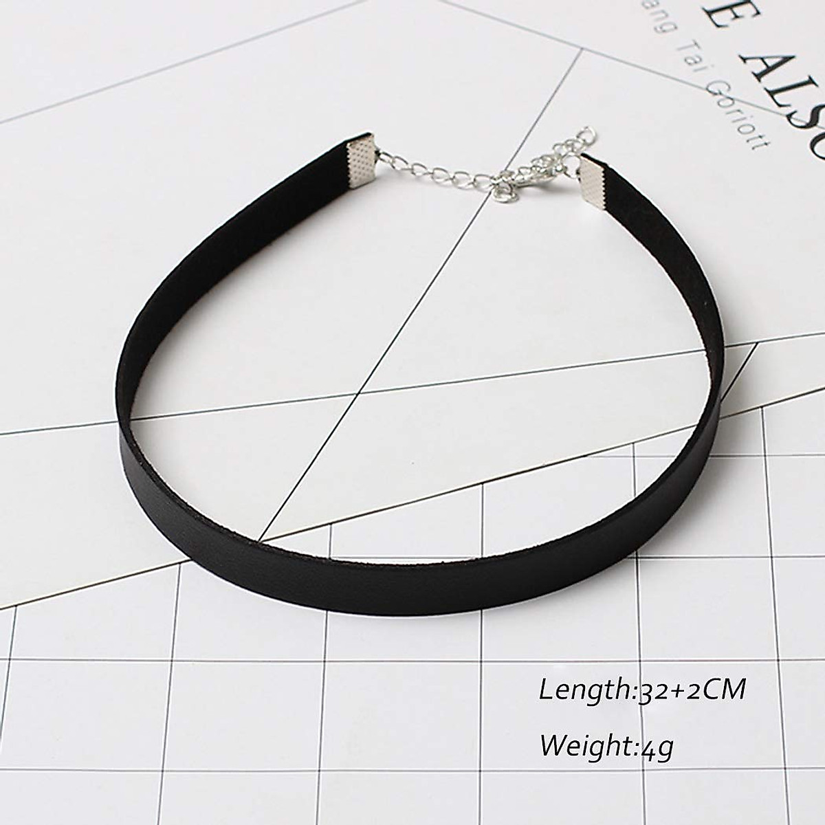 JAKAWIN Choker Necklace Adjustable Black Collar Necklaces for Women NK129