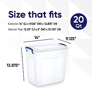 Superio Storage Container, Clear 20 Qt.