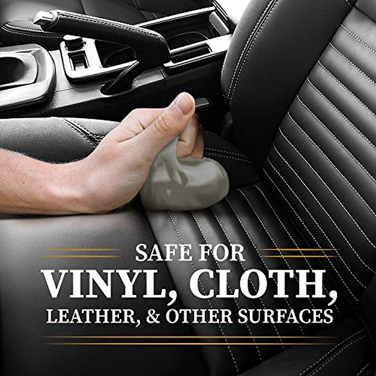 All-Surface Quick Care Detail Putty Gel by Lexol, Detailing Putty Gel for Home, Office, Car That Removes Dust, Grime, and More, 3 Oz