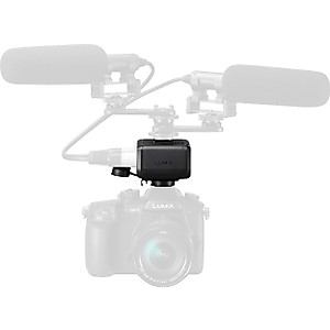 Panasonic Professional XLR Audio Video Microphone Adaptor with 2 XLR Terminals – Accessory Compatible with LUMIX GH5, GH5S, S1 and S1R Mirrorless Digital Cameras - DMW-XLR1, Black
