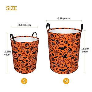 oacyit Laundry Basket Halloween Laundry Hamper Waterproof Idea Hampers for Laundry,Large Collapsible Laundry Baskets with Handle Suitable for Bedroom Bathroom Utility Room Kitchen, Medium