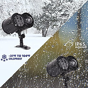 YUICHH Christmas Projector Lights, HD LED Projector Lights Waterproof, Projector Lights (Ocean Wave & Patterns) with Remote Control Timer for Indoor/Outdoor Holiday Gathering Birthday Party