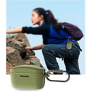 YQGFashbf for Sony WF-1000XM4 Case Cover WF 1000XM4 Charging case 2021,Shockproof TPU Protective Cover Skin Designed for Sony WF1000XM4 Wireless Earbuds with Keychain & Lanyard (Green)