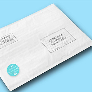 Funny Made With Love And Cuss Words Thank You Customer Appreciation Sticker Labels for Small Businesses, 60 1.5" Circle Stickers by AmandaCreation, Great for Envelopes, Postcards, Direct Mail, & More!