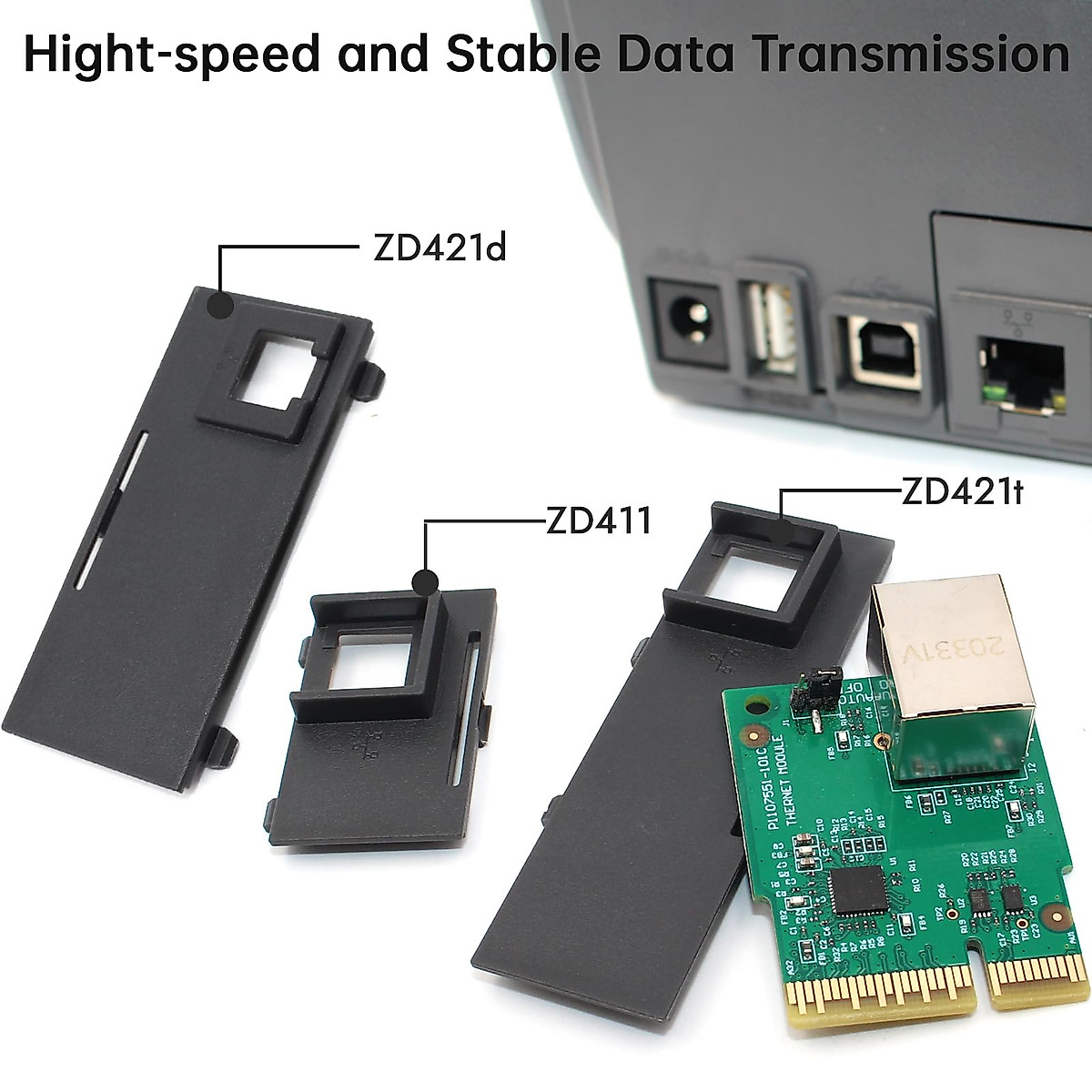 P1112640-015 Kit Upgrade Ethernet Module for Zebra ZD421 ZD421d ZD421t ZD411 Thermal Printer Wired 203dpi 300dpi