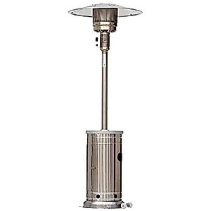 YZPFSD Style Selections/Garden Treasures 48,000 BTU Stainless Steel Floorstanding Liquid Propane Patio Heater，Portable Outdoor Heat Lamp