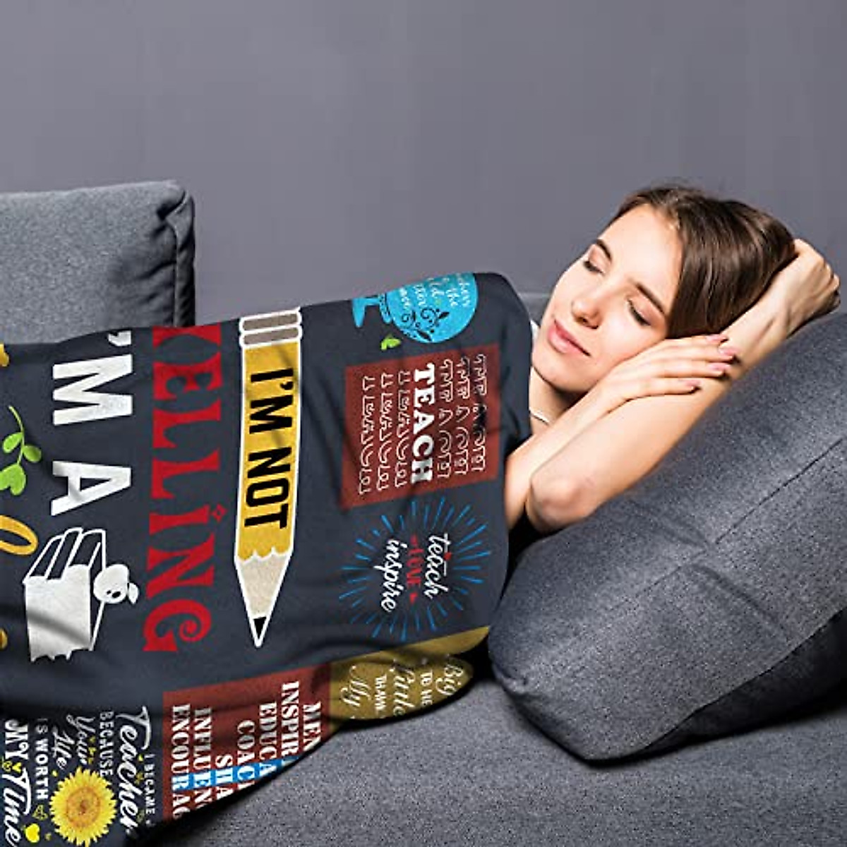 Sqovulw Teacher Appreciation Gifts Best Teacher Gifts for Women Gift for Teacher Gifts from Student Back to School Mothers Day Teachers Day Gifts Teacher Retirement Gifts Blanket 50X60 Inch