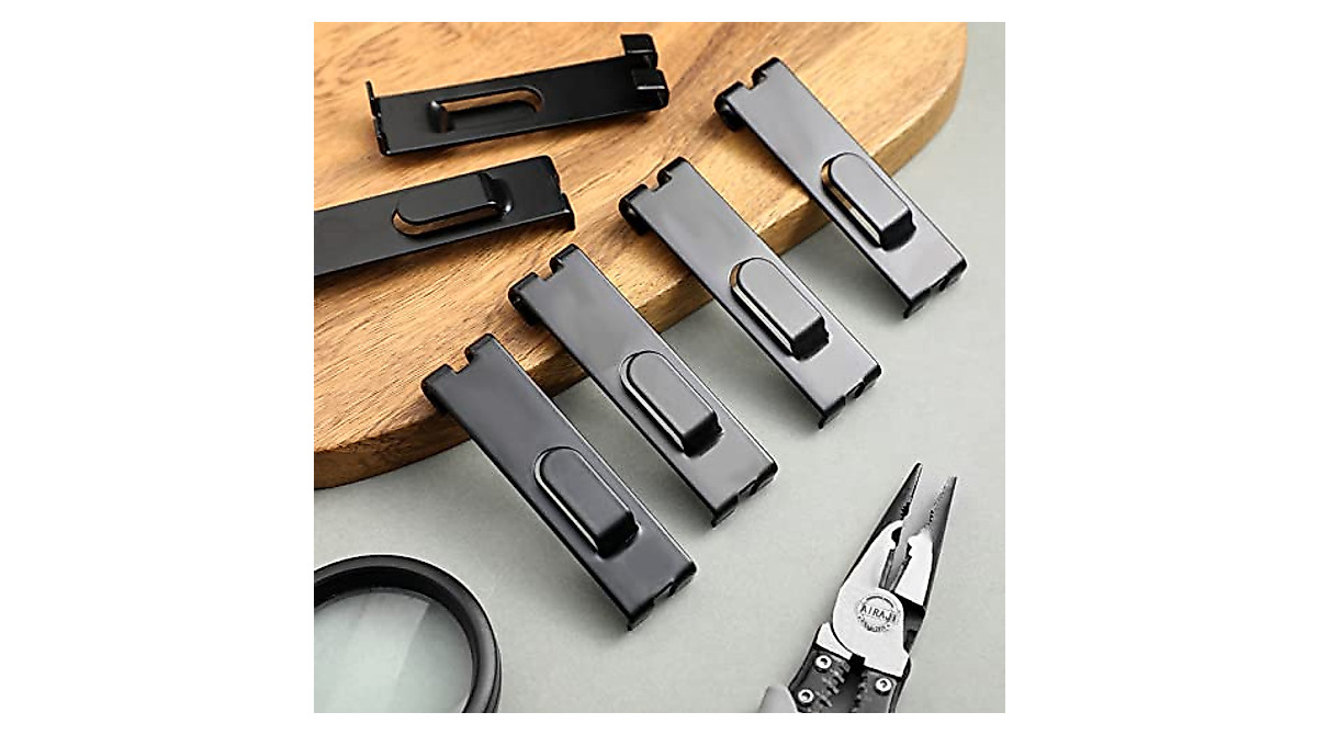 25 Pcs Black Notch Hooks for Stylish Grid Display