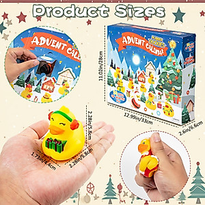 2023 Advent Calendar Christmas Ducks - 24pcs Rubber Duck Advent Calendar 25 Days of Christmas Countdown Duck Toys for Christmas Party Favors Kids Toddlers Adults