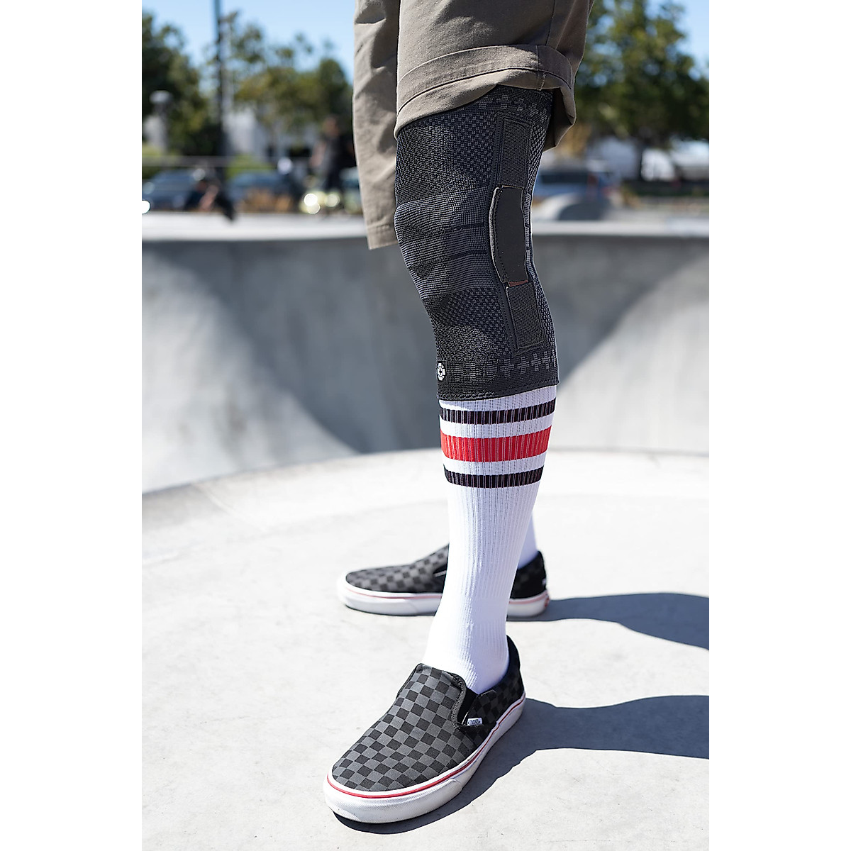 Old Bones Therapy Knee Brace | Knitted Compression Knee Sleeve with Hinges and Support for Knee Pain Relief | Perfect for Sports, Arthritis, Post Surgery Recovery, Stability, Protection (Medium, Black - 1 Pack)