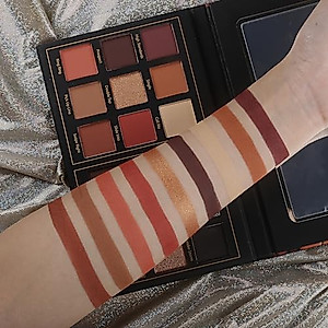 Prism Makeup Matte Eyeshadow Palette Pro 18 Colors Pigmented Shimmer Glitter Eye Shadow Palette, Long Lasting Waterproof Smokey Powder Cosmetics Halloween Makeup Kit (01# Seductress)