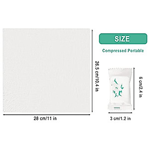 Disposable Portable Towels, Compressed Towel for Face Hand Towels, Thicker Disposable Towels for Travel Camping Hiking Sport Beauty Salon Hotel, Air Bnb, Shelter, Homeless, Nursing (100PCS)