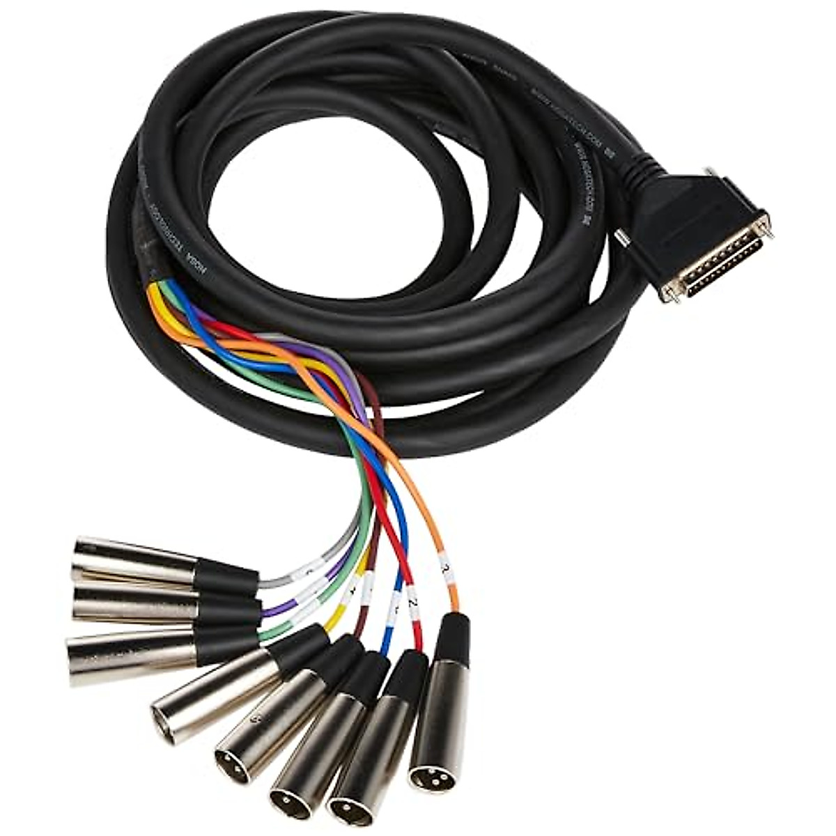 HOSA Balanced Snake DB25 to XLR3M - (16 Feet) (Black)