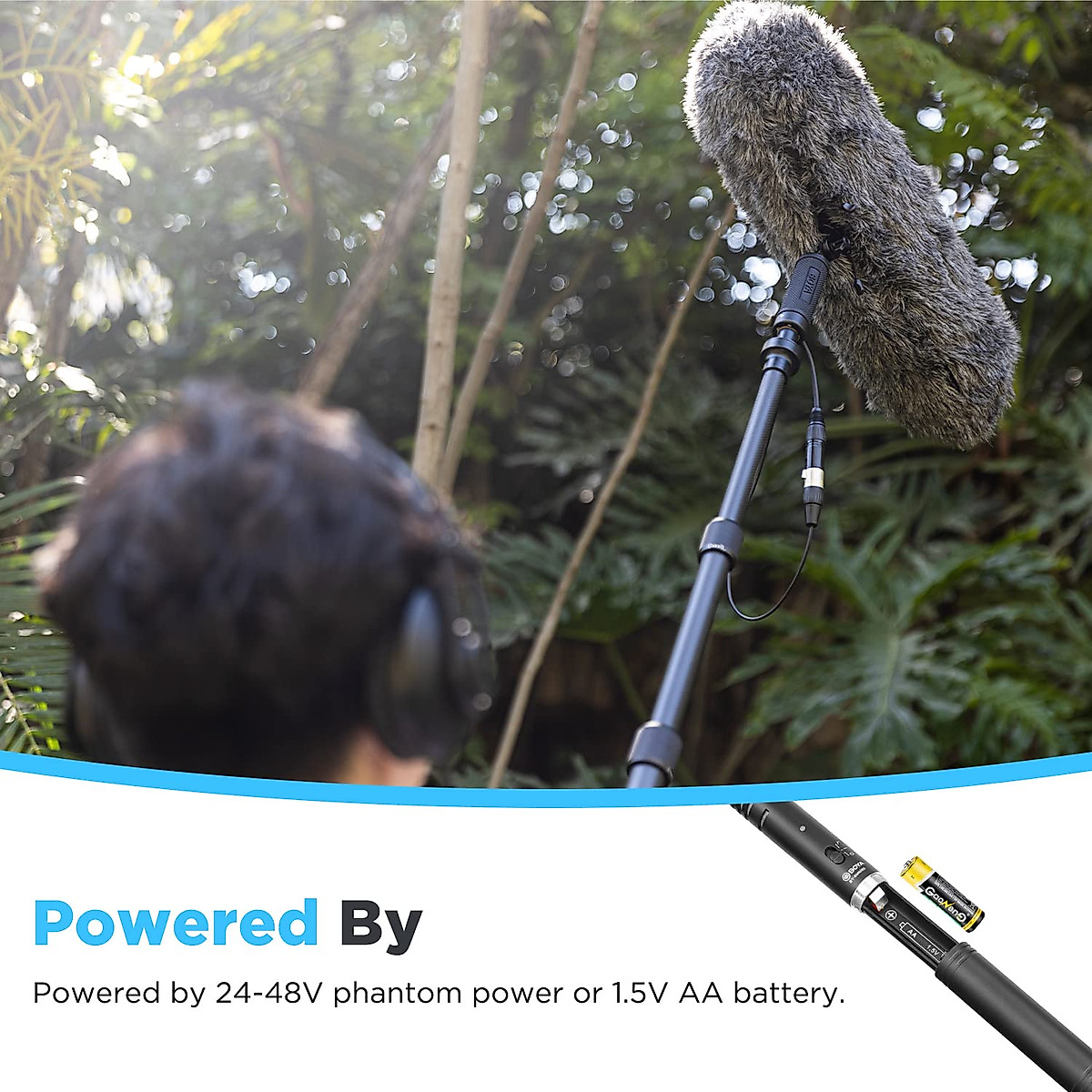 Boya XLR Shotgun Microphone BY-BM6060, Super-Cardioid Condenser Mic with 24 48V Phantom Power for Camera Camcorder Film Interview TV Program Recording Podcast
