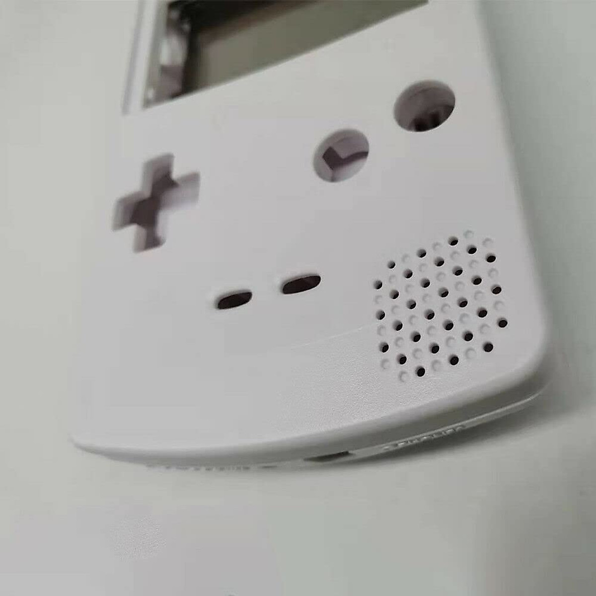 Cowhilan Replacement IPS Full Housing Shell Case + Screwdrivers Compatible with Gameboy Color GBC IPS Highlight Screen Console, White