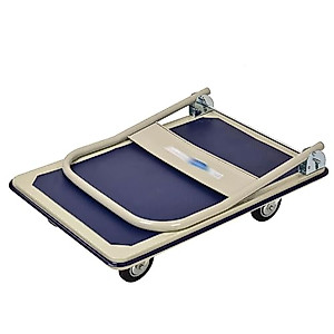 Heavy Duty Rolling Cart Folding Moving Cargo Trolley Hand Flatbed Cart Dolly Express Truck for Heavy Things Moving,Hold Up to 400 Lbs (L)