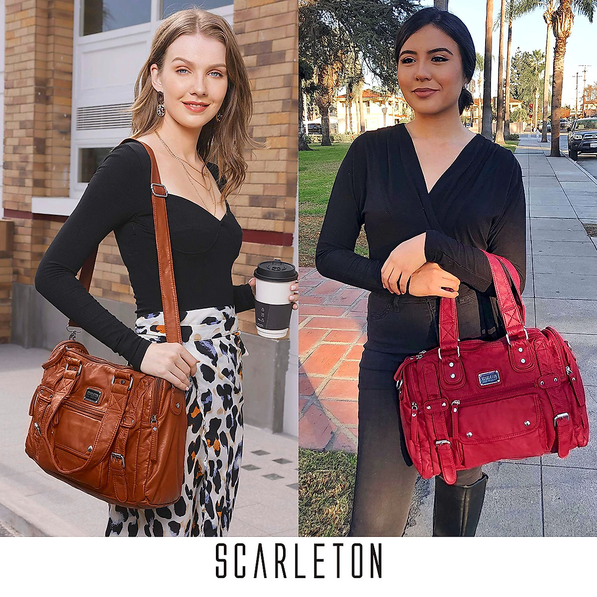 Scarleton Purses for Women Large Hobo Bags Satchel Handbags for Women Top Handle Shoulder Bag Tote Vegan Leather, H148513, Green