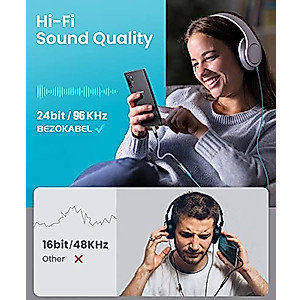 USB C to 3.5mm Female Audio Adapter, Bezokable Type C Headphone Adapter Hi-Res DAC Audio Jack Adapter for iPhone 15, Samsung Galaxy S22 S21 S20 S10 S9 Plus/Ultra, Note 10, iPad Pro, Pixel(red)