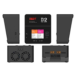 ISDT D2 Mark 2 LiPo Battery Balance Charger Duo Discharger Dual 200W 12A2 AC Dual Channel Output 1-6S Li-ion Life NiCd NiMH LiHV PB Smart Battery
