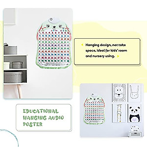 Toyvian Electronic Interactive Number Alphabet Fruit Wall Chart Music Talking Poster Educational Posters for Preschool Kindergarten Homeschool Supplies