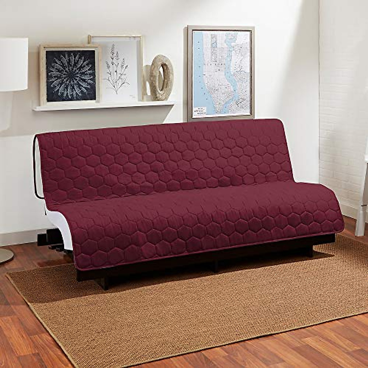 SureFit SF48476 Sofas, Burgundy/Cream