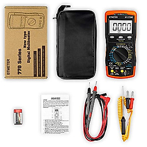 Digital Multimeter TRMS 6000 Count, BTMETER BT-770M Auto/Manual Ranging DMM Electrical Meter Tester for AC/DC Amp, AC/DC Volt, Ohm Capacitance Frequency Continuity Temperature NCV, Auto Backlight
