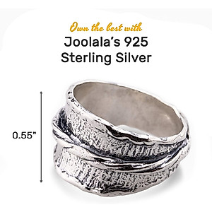 Joolala Sterling Silver Women’s Ring – 925 Silver Rings for Women – Elegant and Stylish Design – Various Models – Gorgeous Oxidized Finish – Ideal Promise Ring, Anniversary (7)
